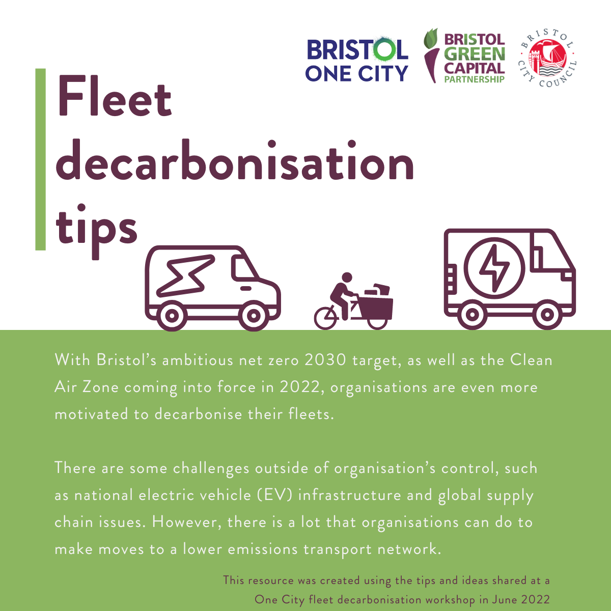 Supporting organisations to decarbonise their fleet - Bristol Climate ...